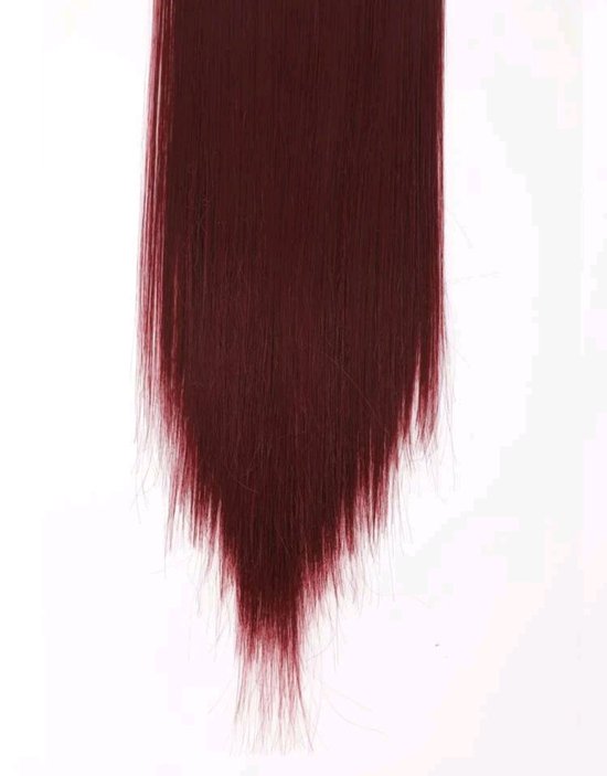Haarextensions hairextensions haar extensions Bordeaux rood red in clip ...