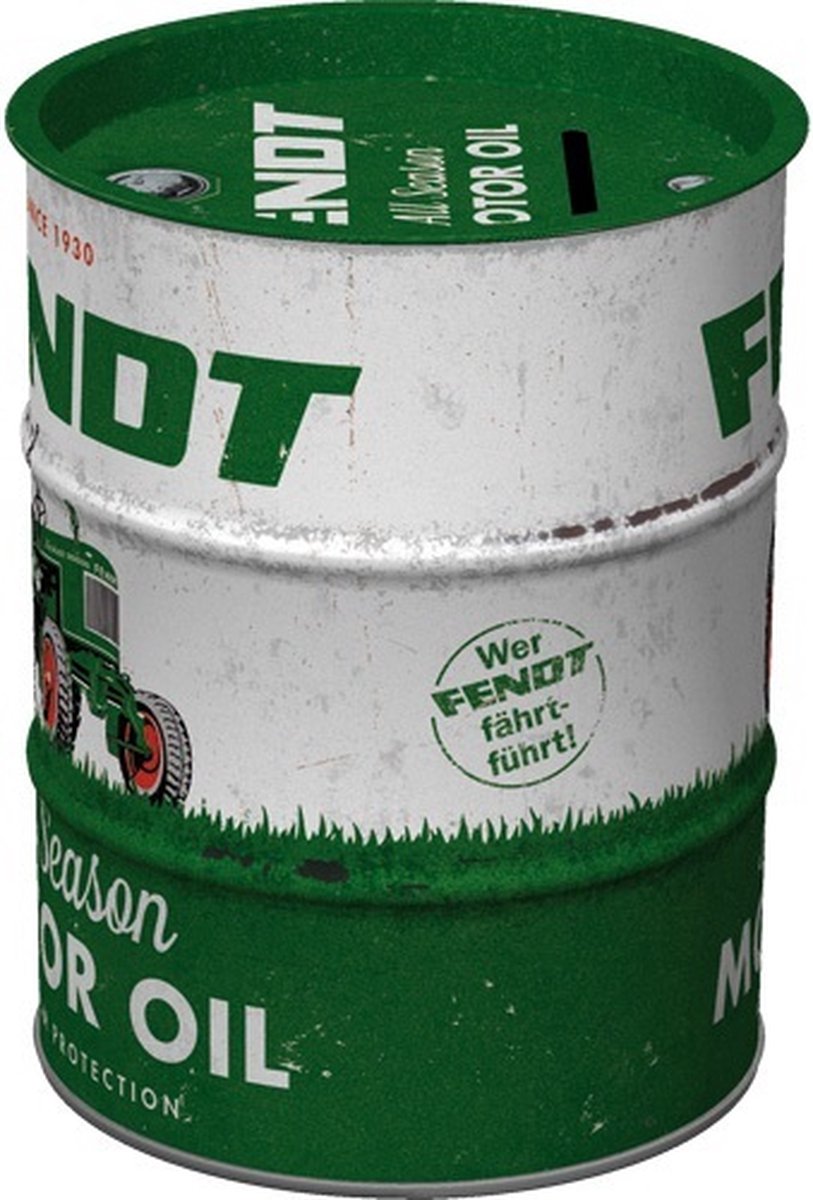 Fendt All Seasons Motor Oil. Money Box Oil Barrel . Spaarpot. | bol.com