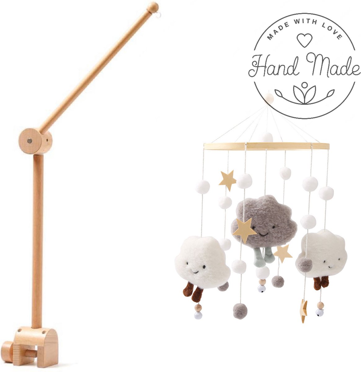 Femur Baby Mobiel + Femur 360 Verstelbare Baby Mobiel Houder – Luxe ...