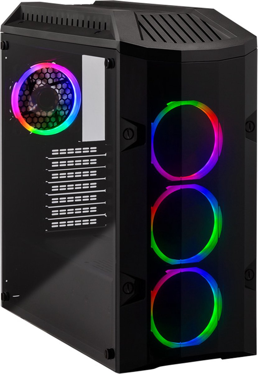 GAME HERO® Geance Gaming PC Computer Behuizing Zijpaneel Van Gehard ...