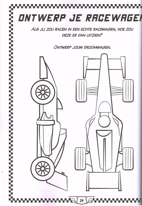 Kleurboek met Stickers en Spelletjes- Racewagen Spelletjesboek ...