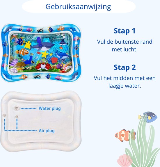 Baby Waterspeelmat - Opblaasbare Watermat - Speelmat Kraamcadeau ...