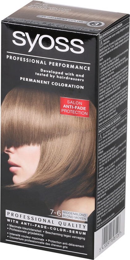 Syoss Color baseline 7-6 Middenblond - 1 stuk | bol.com