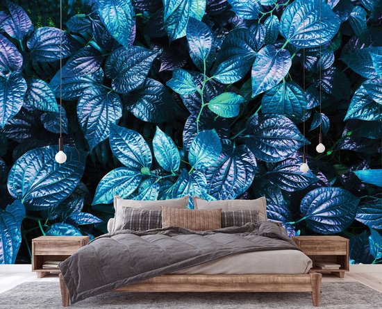 Fotobehang - Vlies Behang - Groene Blaadjes - Bladeren - 254 x 184 cm ...