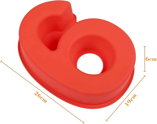 siliconen cijfers groot getal 6/9 bakvorm bakken verjaardag jubileum ...