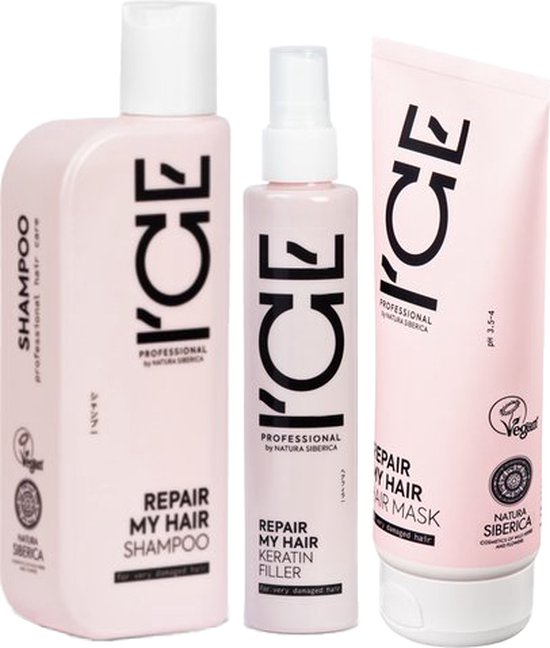 ICE-Professional REPAIR MY HAIR Shampoo Keratin Filler 3 Product Set | bol