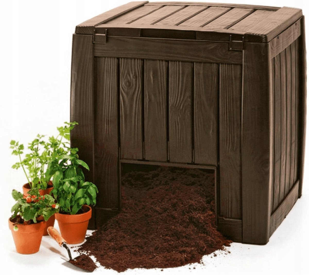Compostbak 340L "Thermo-Wood" - tuinafvalbak - composter - afval ...