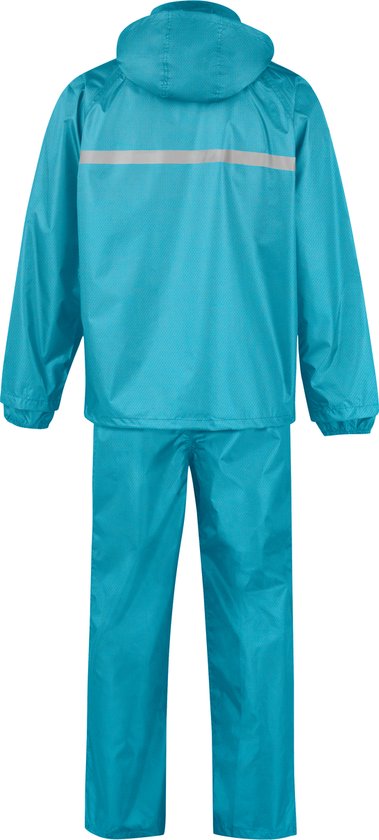 BJØRNSON Dusch Regenpak Dames & Heren - Waterdicht - Maat XL - Aqua blauw | bol