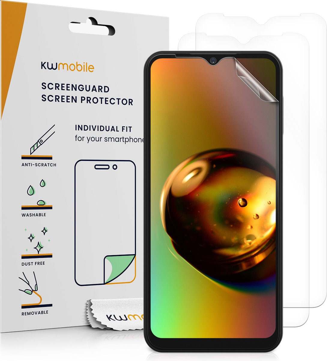 kwmobile 3x protecteur d'écran pour Samsung Galaxy A14 5G - film de ...