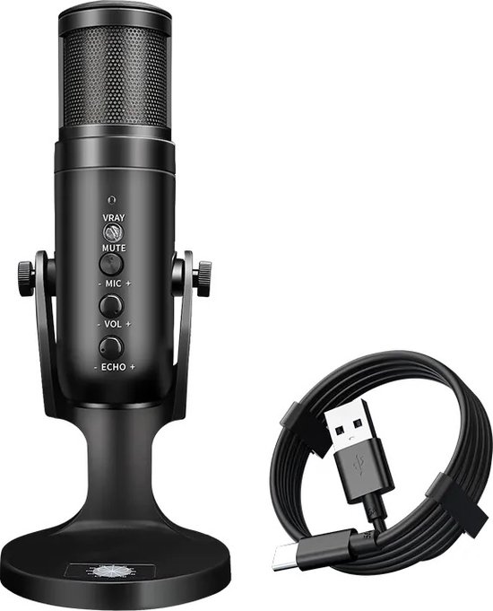 USB Microfoon met Standaard - voor PC en Gaming - Streaming Microphone ...