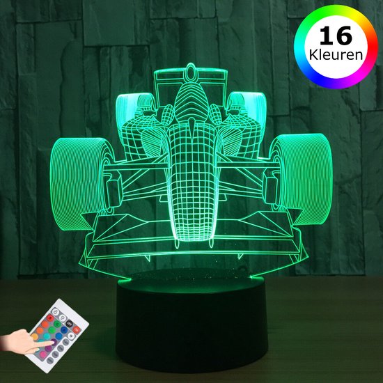 Lampe 3D Lumi - 16 couleurs - Voiture F1 - Voiture de course - Max ...