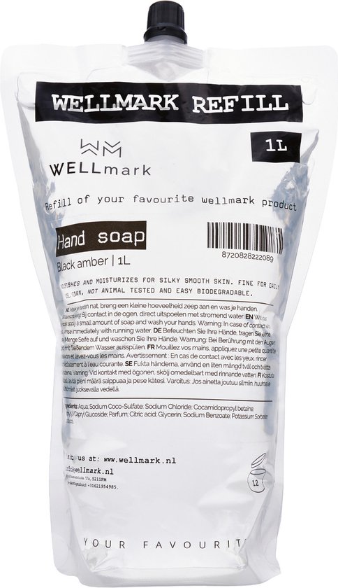 Wellmark Handzeep Navulling Dark Amber – 1000 ml – Duurzame ...