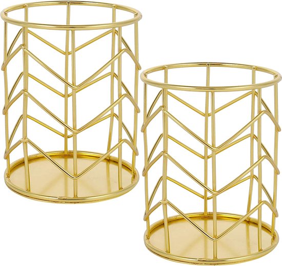 metagio 2-delige pennenhouder Gouden potloodhouder Penhouder Mode ...