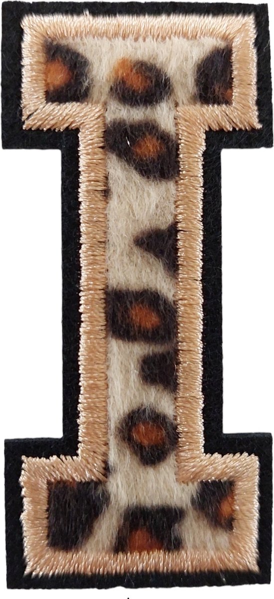 Strijk Embleem Alfabet Patch - Letter I - Panterprint - 6cm hoog ...