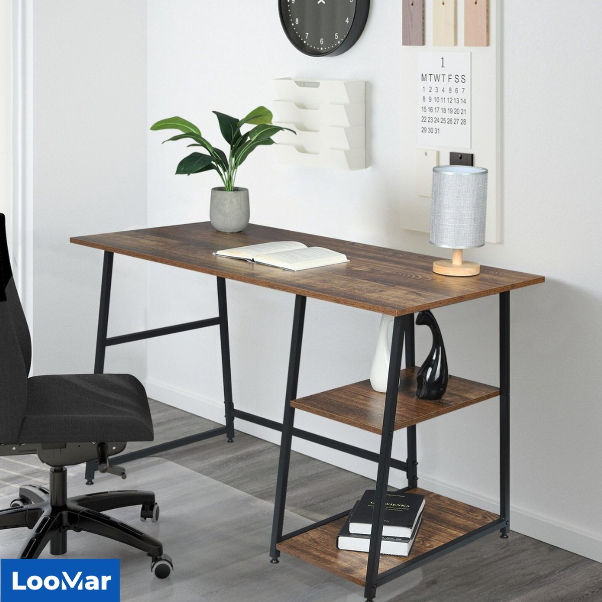 LooMar Bureau - Industrieel - Computertafel - Bureautafel- Laptoptafel ...