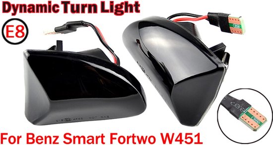 Dynamisch LED knipperlicht Smart for Two W451 Mk1 & Mk2 zwart | bol