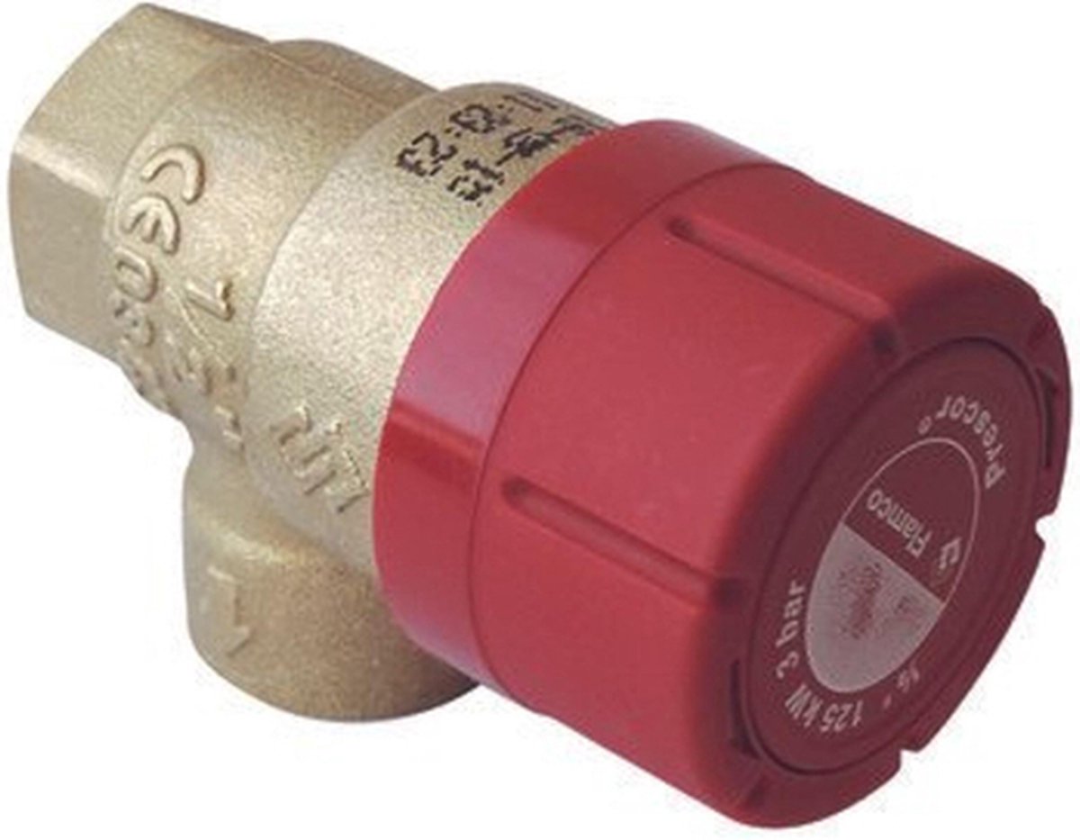 Flamco Prescor overstortventiel 1/2" bi 3 bar, max. 125kw | bol.com