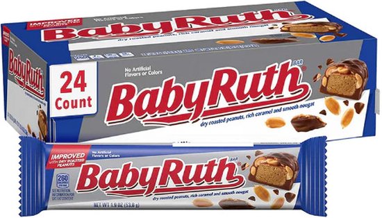 Baby Ruth - Chocoladereep - 24 Repen | bol.com
