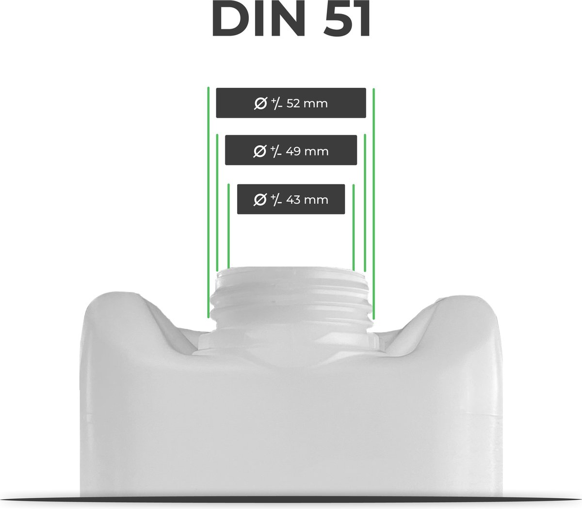 Pomp jerrycan - DIN 51 - 2 stuks - Voor 5 & 10 liter jerrycans ...