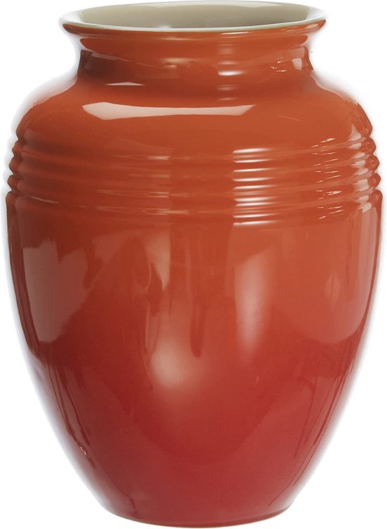 Klassieke vaas van aardewerk, 19 cm vaas, ovenrood, 2 stuks, 2 liter | bol