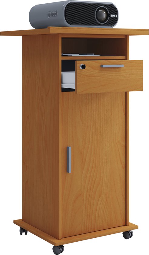 VCM Tafel meubel trolley onderstel beamer projector wielen oprolbaar ...
