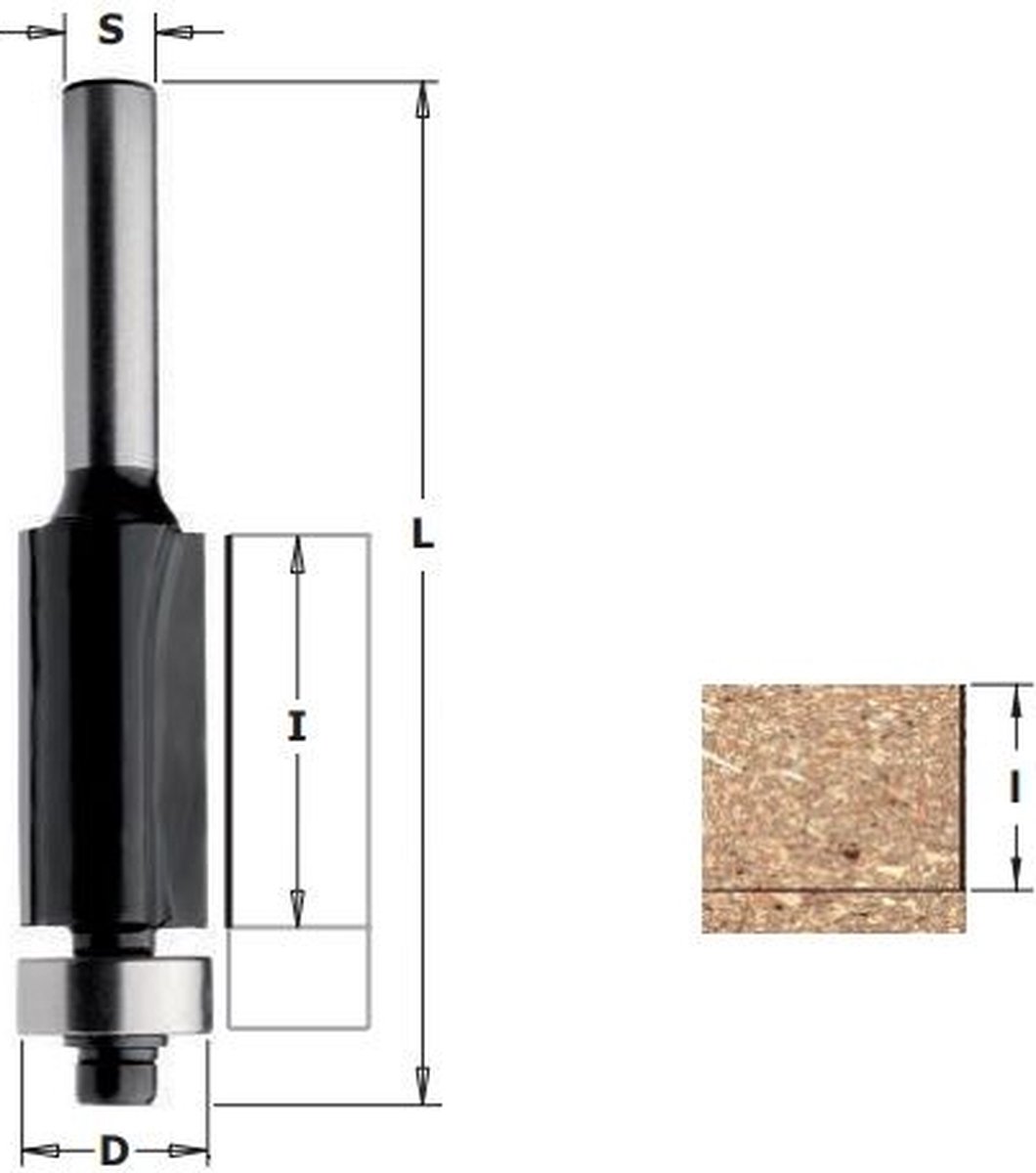 BlueLine HM kantenfrees Ø16x20/64 mm. S=Ø8 + lager onder | bol.com