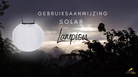 Blauwe Solar lampion 25cm | tuinverlichting | feestverlichting ...