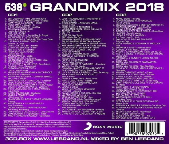 Grandmix 2018 - radio 538, various artists | CD (album) | Muziek | bol.com