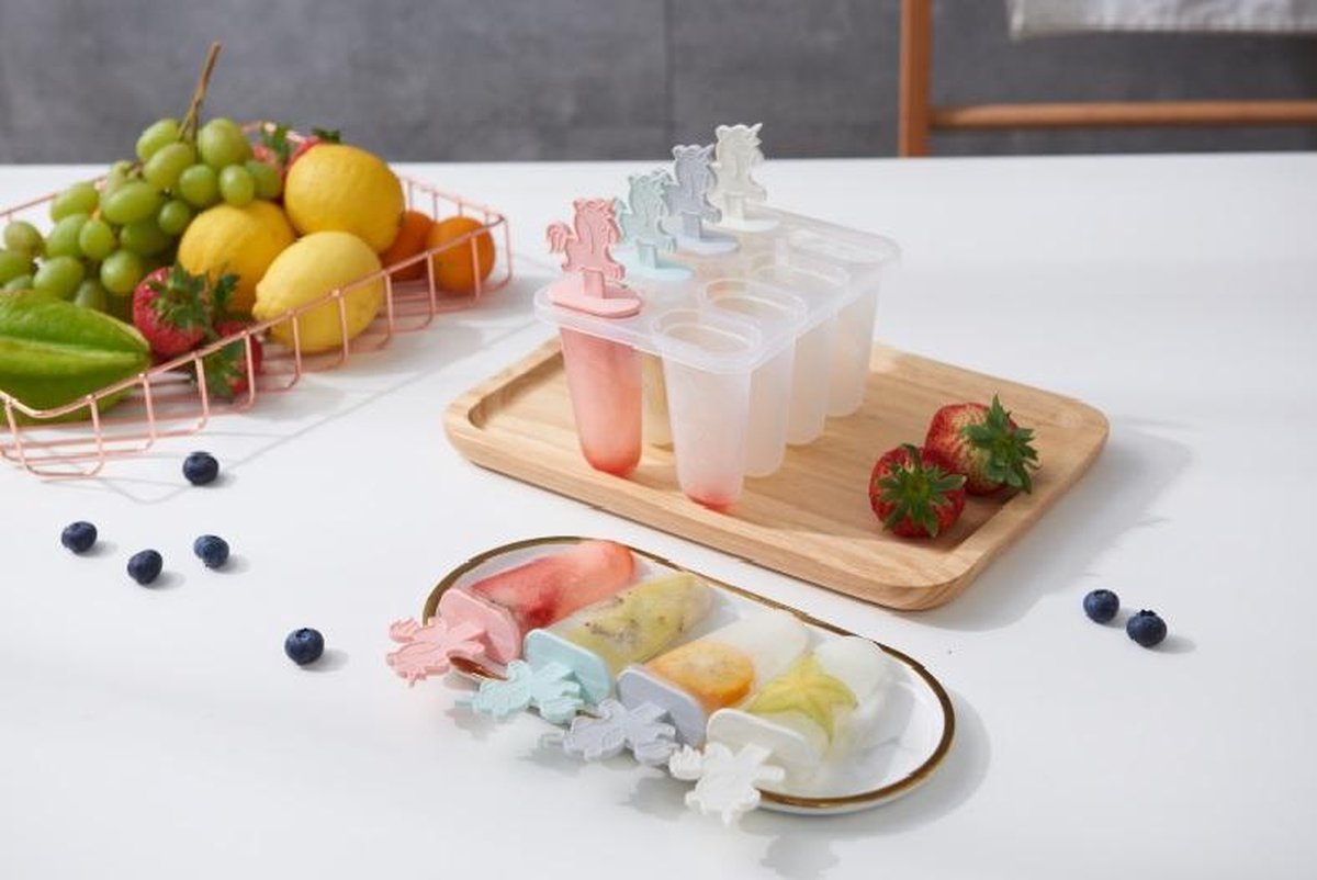 Itagala Unicorn Ijslollymaker | 8 delige Ijsjeshouder | waterijsjes ...