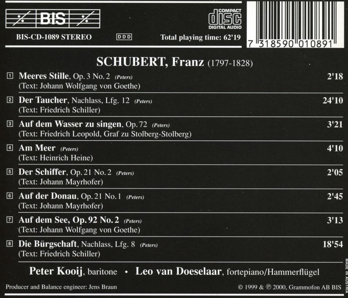 Peter Kooij & Leo Van Doeselaar - Schubert: Auf Dem Wasser Zu Singen ...