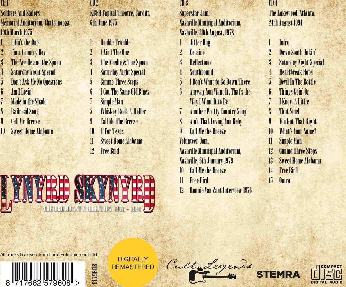 The Broadcast Collection 1975-1994, Lynyrd Skynyrd | CD (album ...