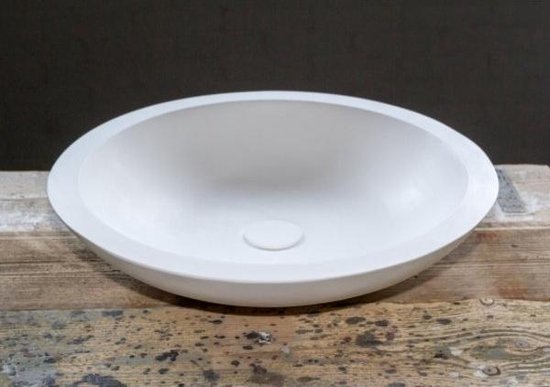 Crosstone Solid Surface waskom rond 51x11cm | bol.com