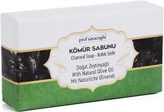 Prof Saracoglu - Natuurlijke Olijfolie Houtskool Zeep 125gr | bol