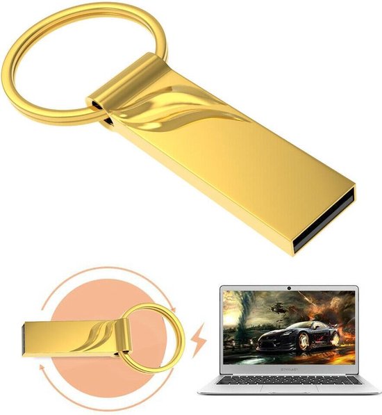 USB stick | Metaal | Stijlvol | Goud | 64 Gb | bol