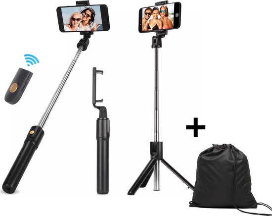 Tripod Selfie Stick - Inclusief Luxe Draagtas - Statief Monopod ...