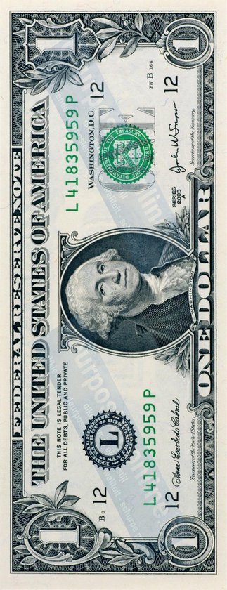 Deurposter 'One dollar' - deursticker 75x195 cm - recto | bol