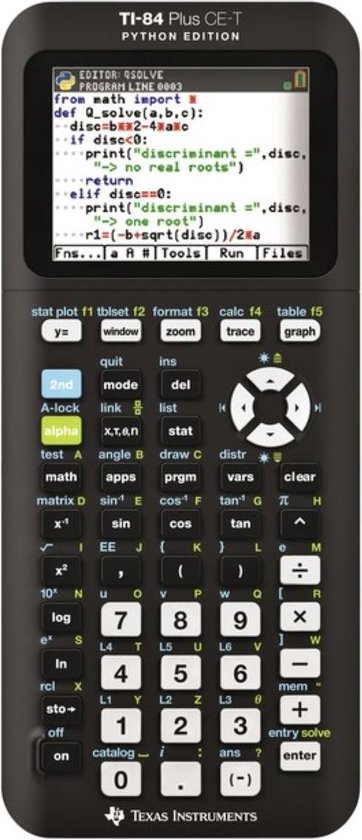 Rekenmachine TI 84 Plus CE T Python Edition Bestel Nu 