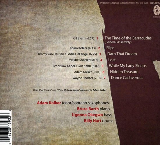 Adam Kolker - Lost (CD), Adam Kolker | Muziek | bol