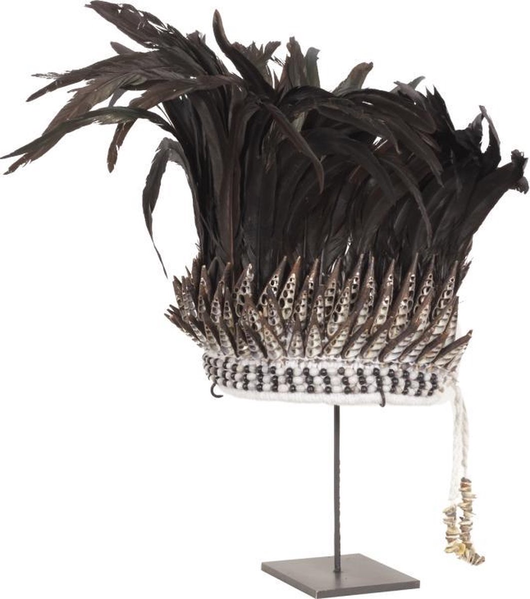 Pole to Pole - Hoed en verenhoed - Zwart | bol.com