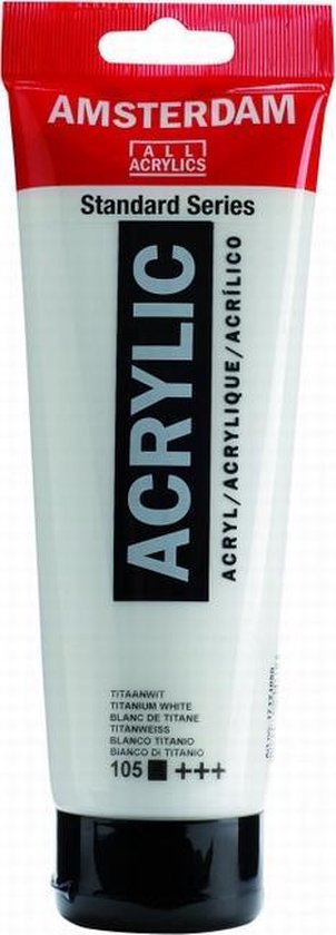 Amsterdam acrylverf tube van 120 ml, titaanwit 3 stuks | bol