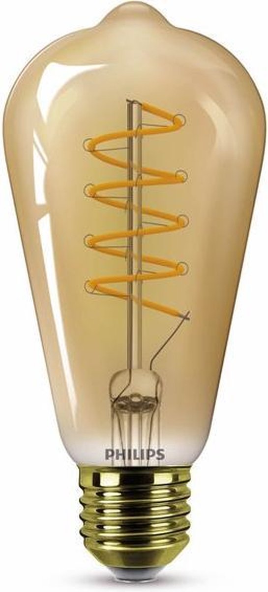 Philips Glas LED Spiral Lichtbron - Fitting E27 - Dimbaar | bol.com