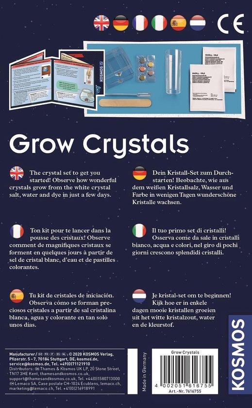 Kosmos Grow Crystals – Experimenteerset – Kweek je eigen kristallen ...