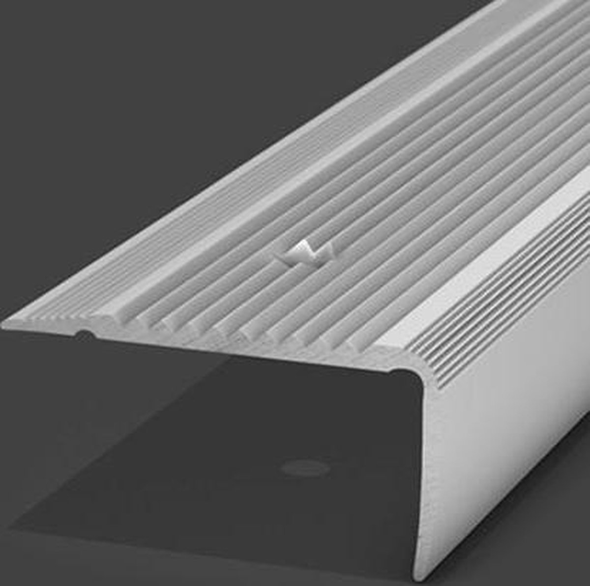 Aluminium trapprofiel geboord - L-profiel - 30mm x 2,50m (Zilver/Grijs ...