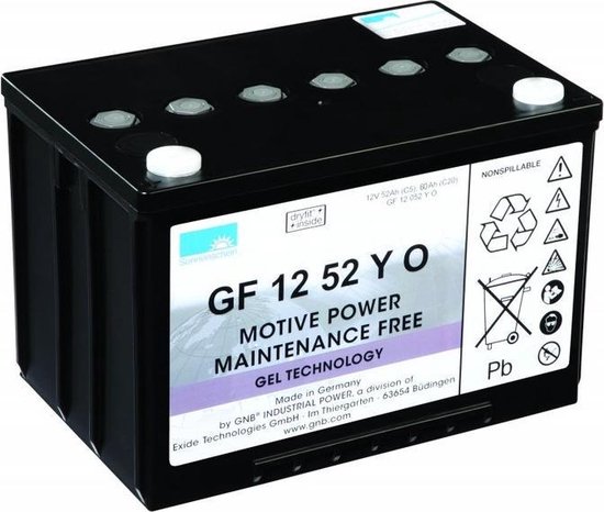 EXIDE GF 12 052 Y O Sonnenschein GF-Y 12V 52.7Ah Gel 4250889619039 | bol