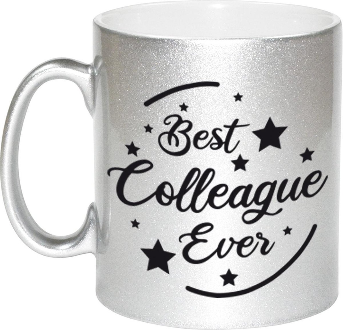 Best colleague ever koffiemok / theebeker - 330 ml - zilverkleurig ...