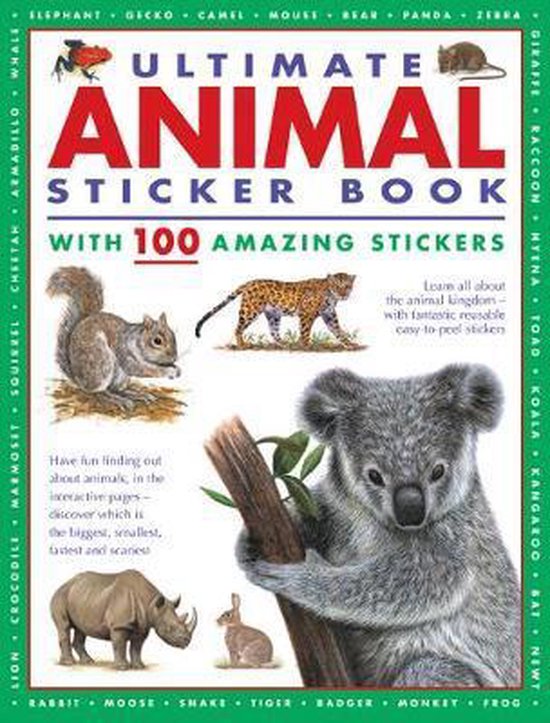 Ultimate Animal Sticker Book with 100 amazing stickers, Armadillo Press ...