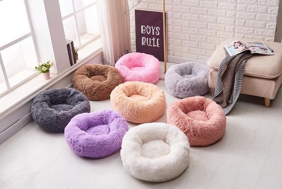 Honden/kattenmand Fluffy luxe Bed 50 cm - roze | bol.com