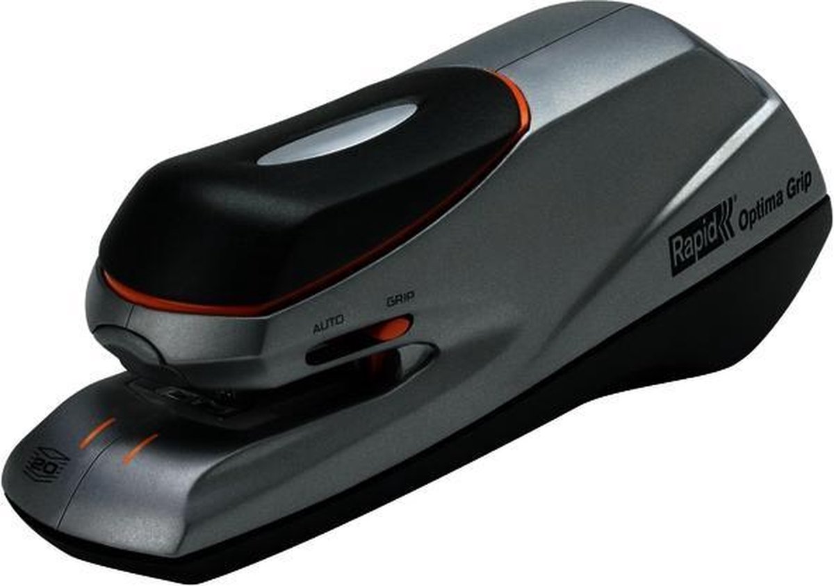 Rapid Elektrische Nietmachine Optima Grip 20 vel Grijs/Oranje | bol.com