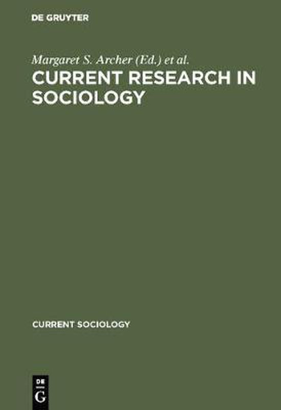 Current research in sociology | 9783111294674 | Boeken | bol.com