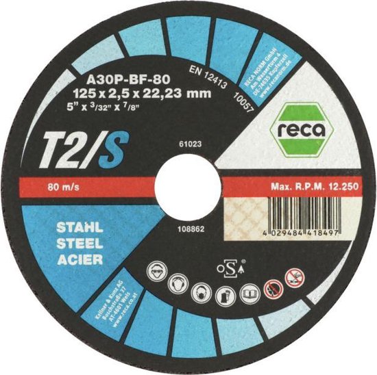 Reca Doorslijpschijf Truck 2/S 115x2,5 mm recht staal (25 stuks) | bol.com